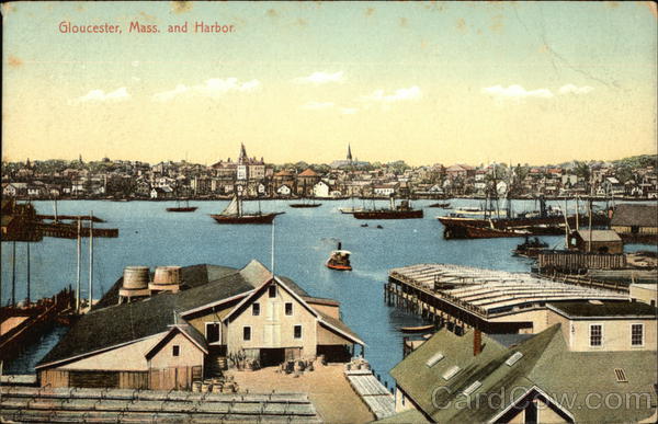 Gloucester, Mass. and Harbor Massachusetts Postcard