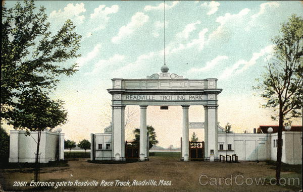 Entrance Gate to Readville Race Track Massachusetts Postcard
