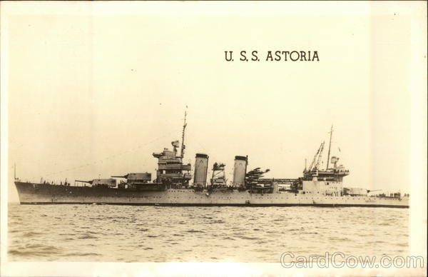 U.S.S. Astoria Navy Postcard