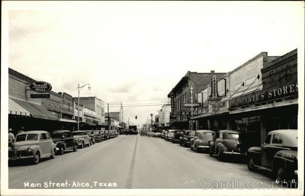 Main Street Business View Alice, TX Postcard