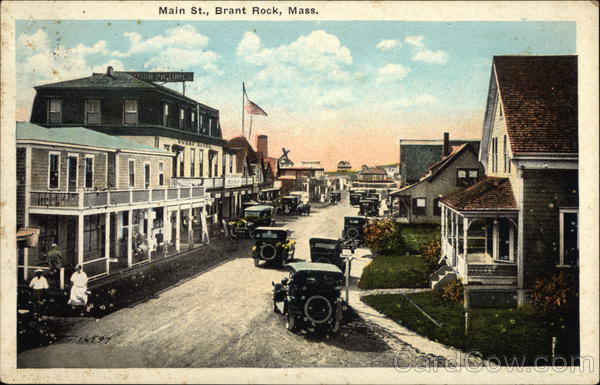 Main Street Brant Rock, MA Postcard