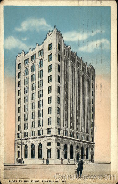 Fidelity Building Portland, ME Postcard