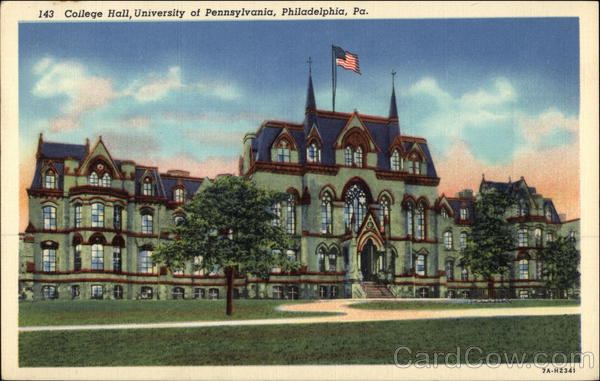 University of Pennsylvania - College Hall Philadelphia, PA Postcard