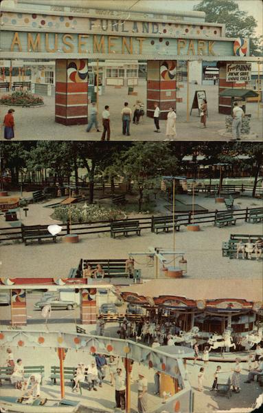 Funland Amusement Park York Beach, ME Postcard
