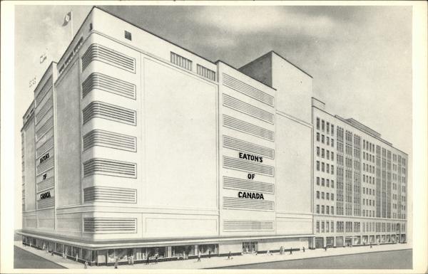 T. Eaton Co. Limited Department Store Montreal, QC Canada Quebec Postcard