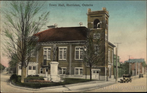 Town Hall Harriston, ON Canada Ontario Postcard