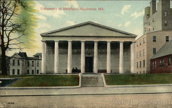 University of Maryland Baltimore, MD Postcard