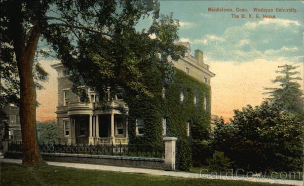 Wesleyan University - The D.K.E. House Middletown, CT Postcard
