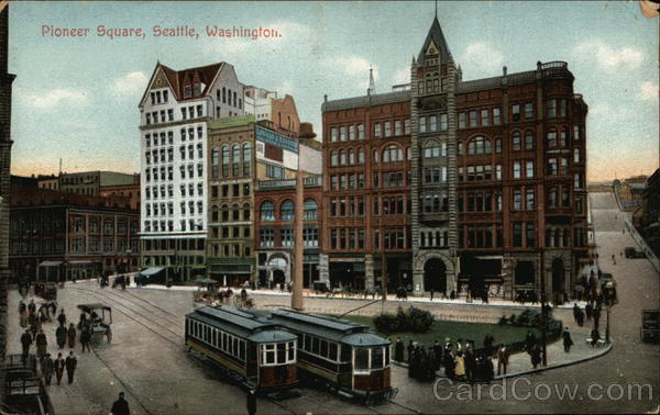 Pioneer Square Seattle, WA Postcard