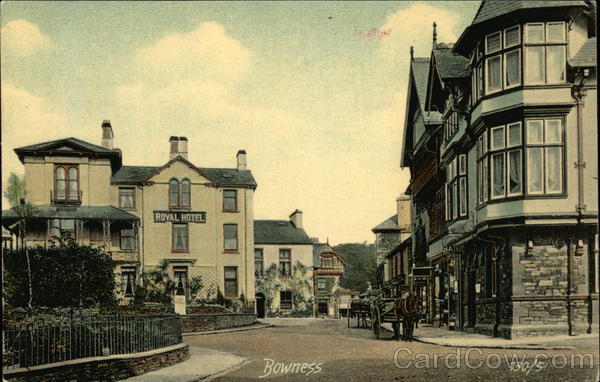 Royal Hotel and Street Scene Bowness, England