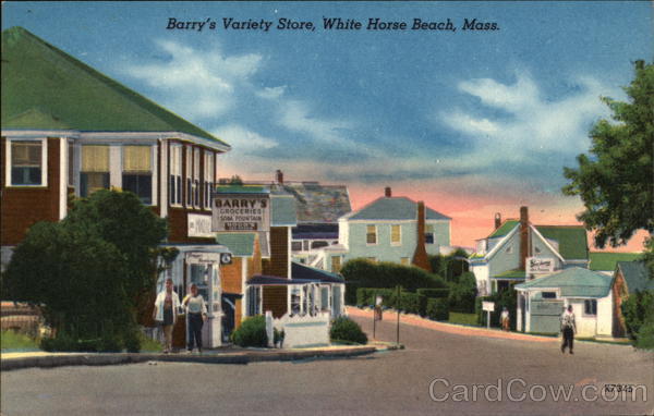 Barry's Variety Store White Horse Beach, MA Postcard