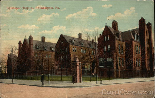 Street View of Episcopal Hospital Philadelphia, PA Postcard