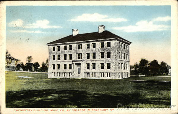 Chemistry Building at Middlebury College Vermont Postcard