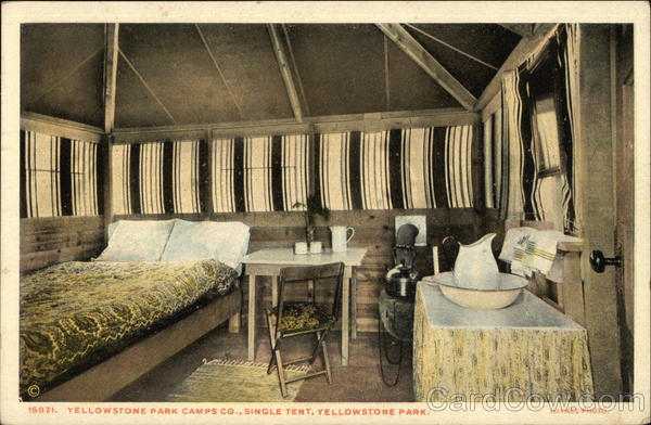 Yellowsone Park Camps Co. - Single Tent Yellowstone National Park Postcard