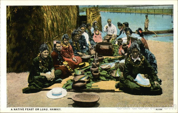 Native Feast of Luau Hawaii Postcard