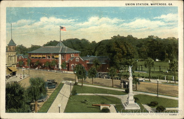 Union Station Waycross, GA Postcard