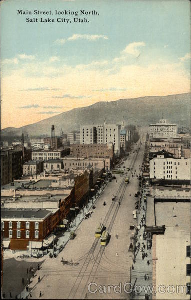 Main Street, looking North Salt Lake City, UT Postcard