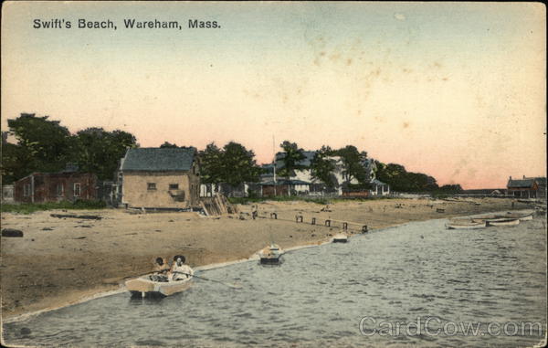 Water View of Swifts Beach Wareham, MA Postcard
