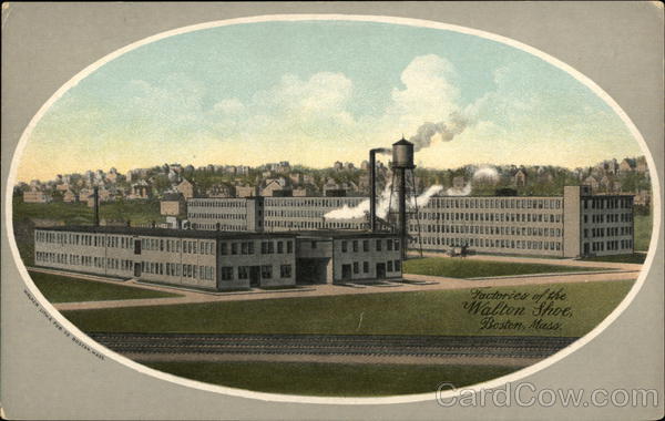 Factories of the Walton Shoe, Boston, Mass. Massachusetts Postcard