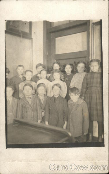 Snapshot of School Children Postcard