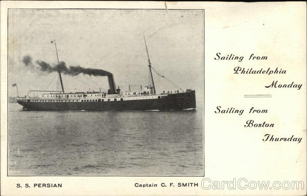 SS Persian Steamers Postcard