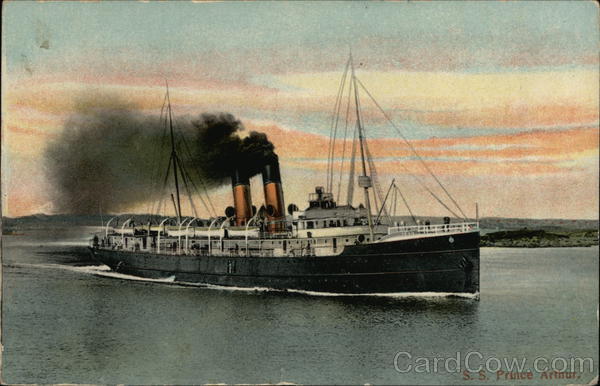 SS Prince Arthur Steamers Postcard