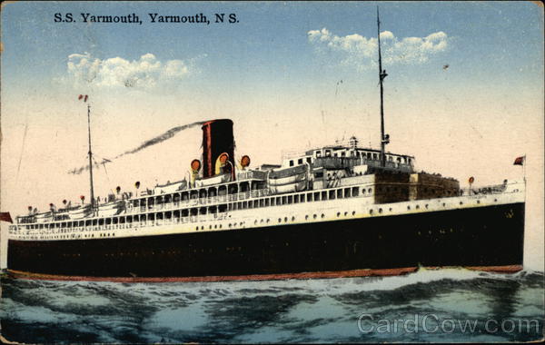 SS Yarmouth Nova Scotia Canada Postcard