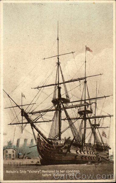 Nelson's Ship "Victory" Boats, Ships Postcard