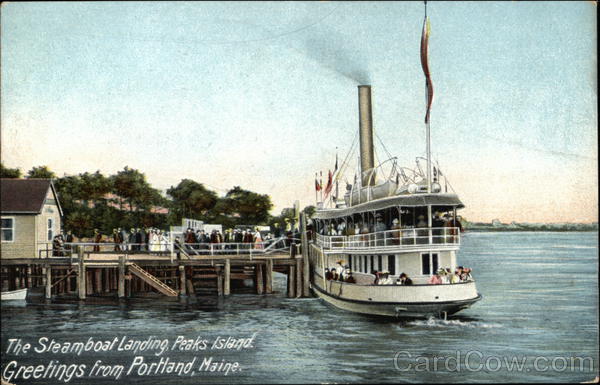 The Steamboat Landing, Peaks Island Portland, ME Postcard