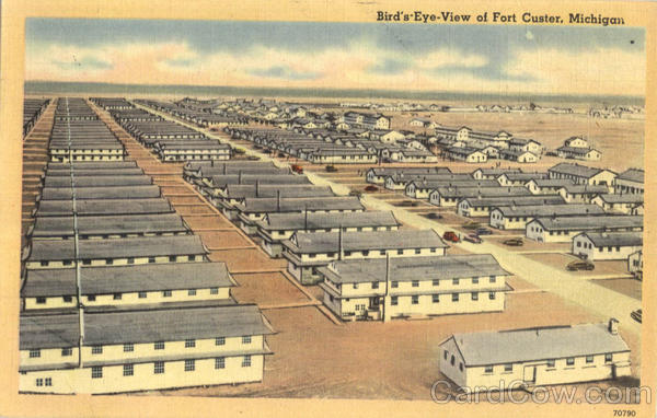 Bird's Eye View Of Fort Custer Michigan