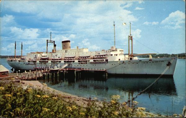 Maine Maritime Academy Training Ship "State of Maine" Castine, ME Postcard