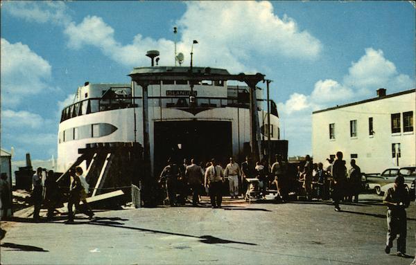 Island Ferry Boat on Cape Cod Woods Hole, MA Postcard