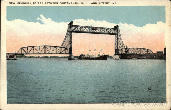 New Memorial Bridge Between Portsmouth, N.H. and Kittery, M.E. New ...