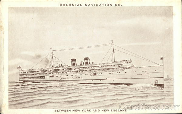 Colonial Navigation Co. Boats, Ships Postcard