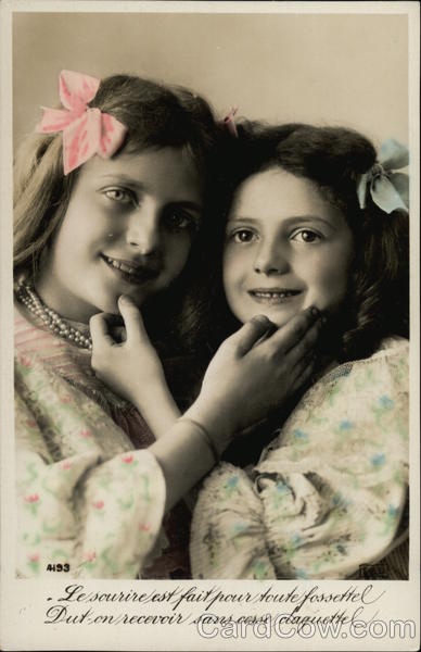 Beautiful Little Girls Postcard