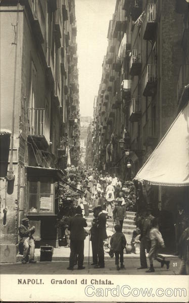 Gradoni di Chiala Naples, Italy Postcard