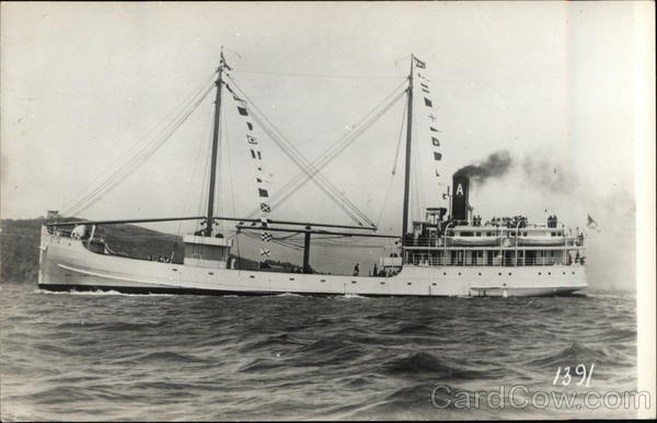 Steamer "Aroline" Steamers Postcard