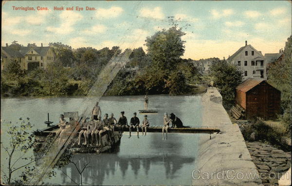 Hook and Eye Dam Torrington, CT Postcard
