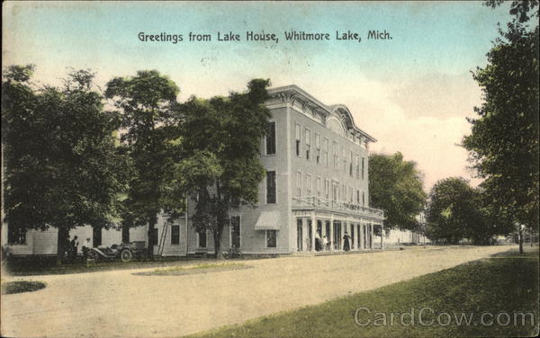 Greetings from Lake House Whitmore Lake, MI Postcard