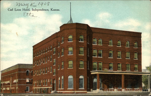 Carl Leon Hotel Independence, KS Postcard