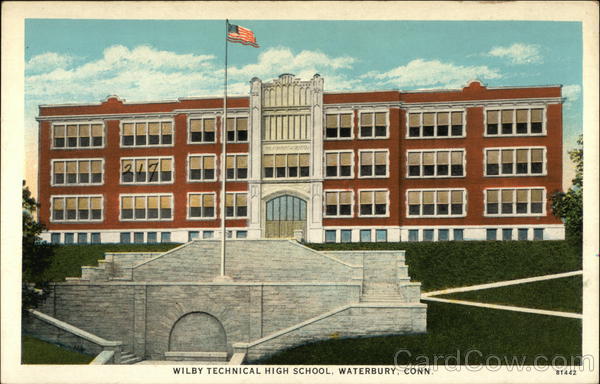 Wilby Technical High School Waterbury, CT Postcard
