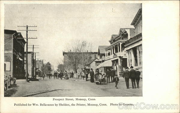 Prospect Street Moosup, CT Postcard