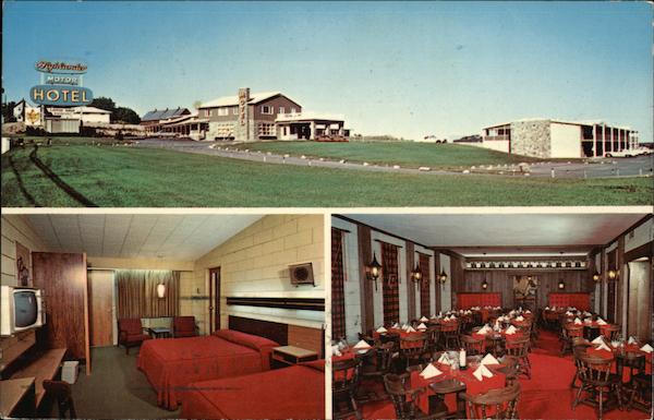 The Highlander Motor Hotel Henrietta, NY Postcard