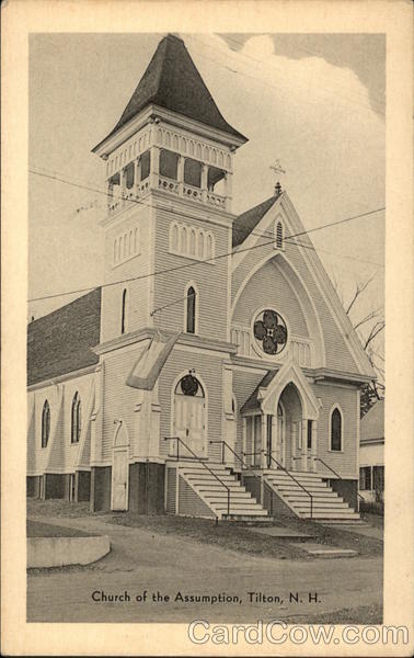 Church of the Assumption Tilton, NH Postcard
