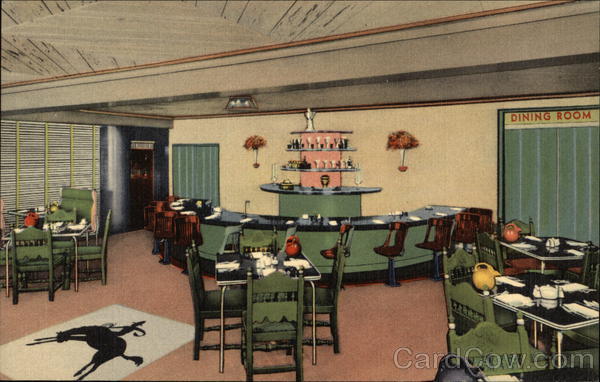Coffee Shop, Hotel El Rancho Gallup, NM Postcard