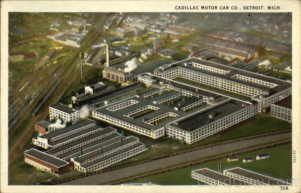Cadillac Motor Car Company Detroit, MI Postcard