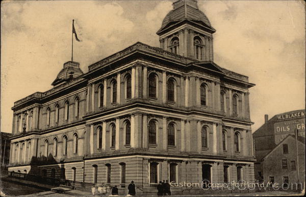 Custom House Portland, ME Postcard