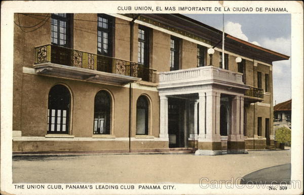 The Union Club, Panama's Leading Club Panama City, Panama Postcard