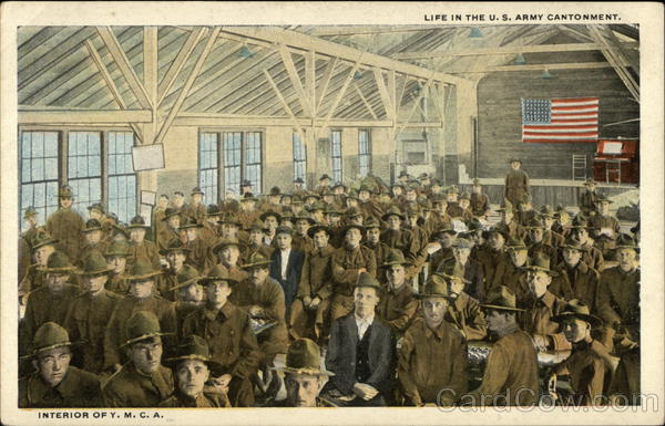 Life in the U.S. Army Cantonment Postcard