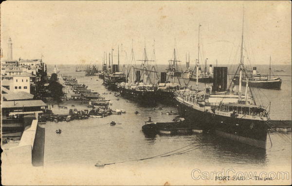 View of the Port Port Said, Egypt Africa